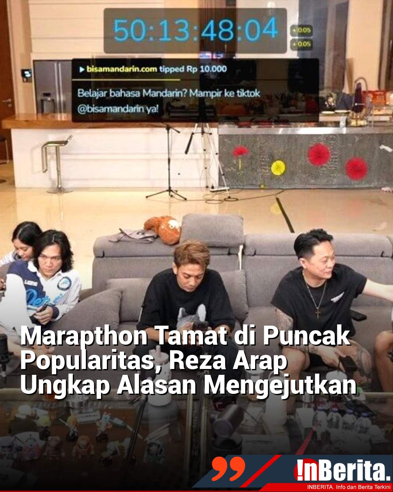 Reza Arap Resmi Tutup Marapthon di Puncak Popularitas