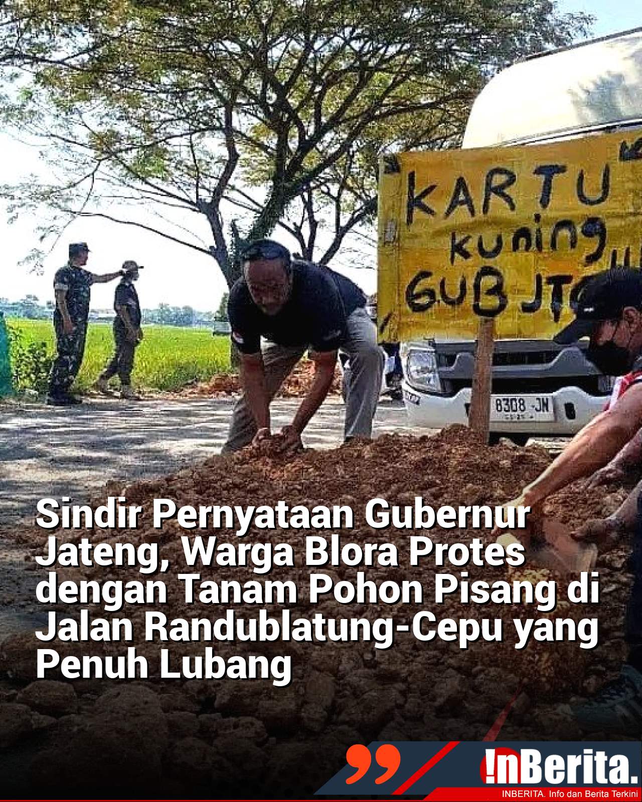 Sindir Pernyataan Gubernur Jateng, Warga Blora Protes dengan Tanam ...
